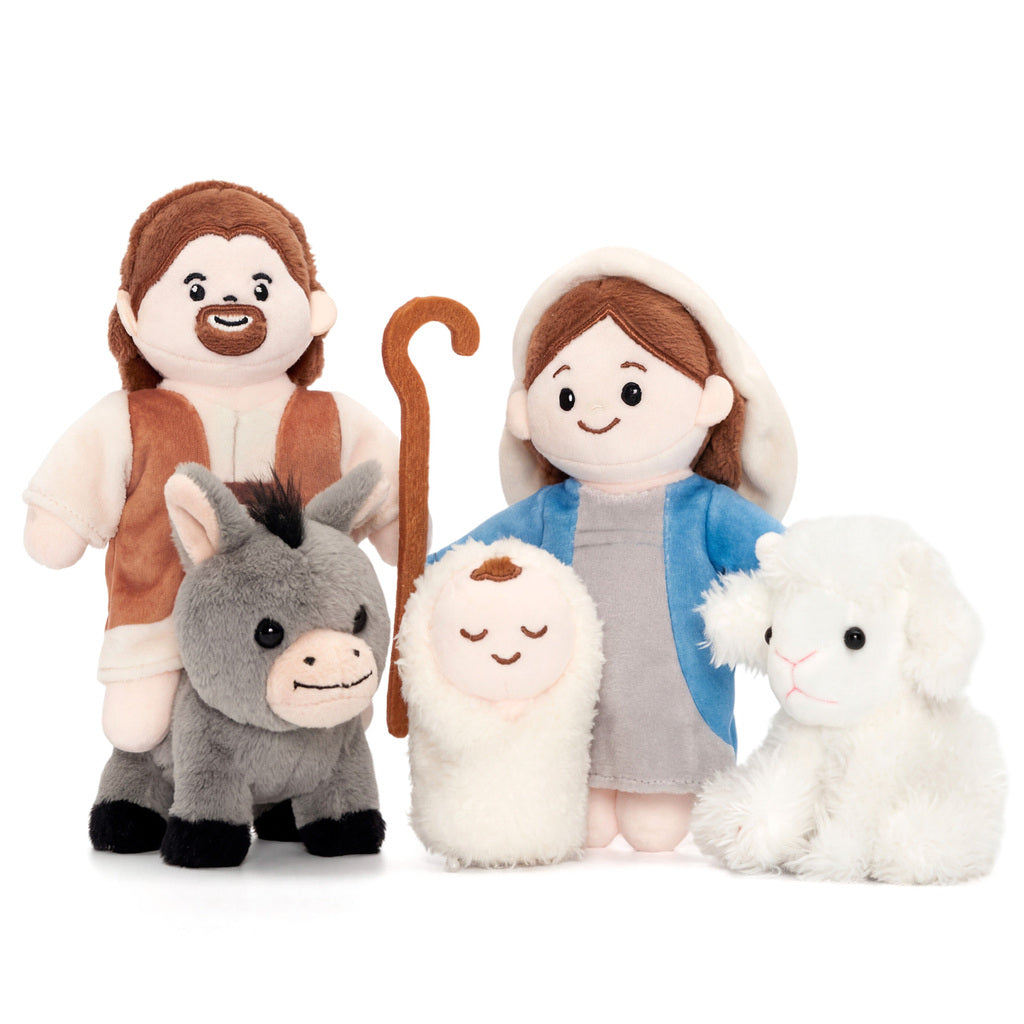 Christmas Nativity Plush Toy Set, with Baby Jesus, Mary, Joseph ...